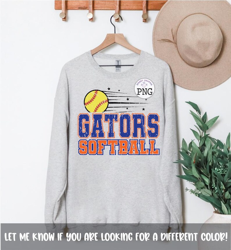 Gators Softball PNG Image, Blue Orange Gators Softball Design ...