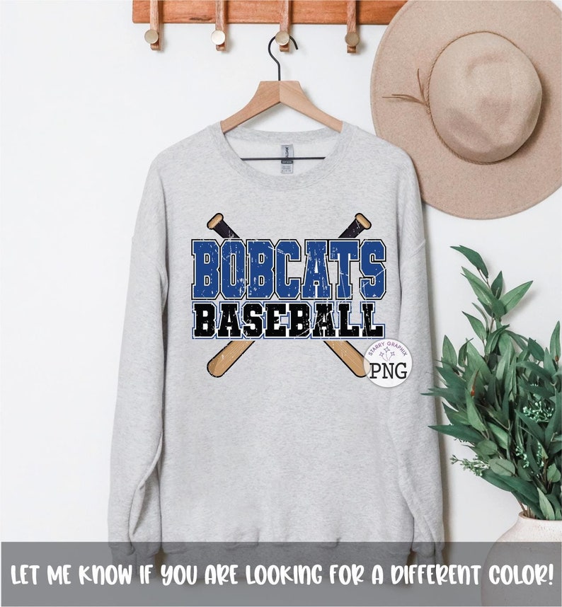 Bobcats Baseball PNG Image, Baseball Bobcats Mascot School Spirit Blue ...