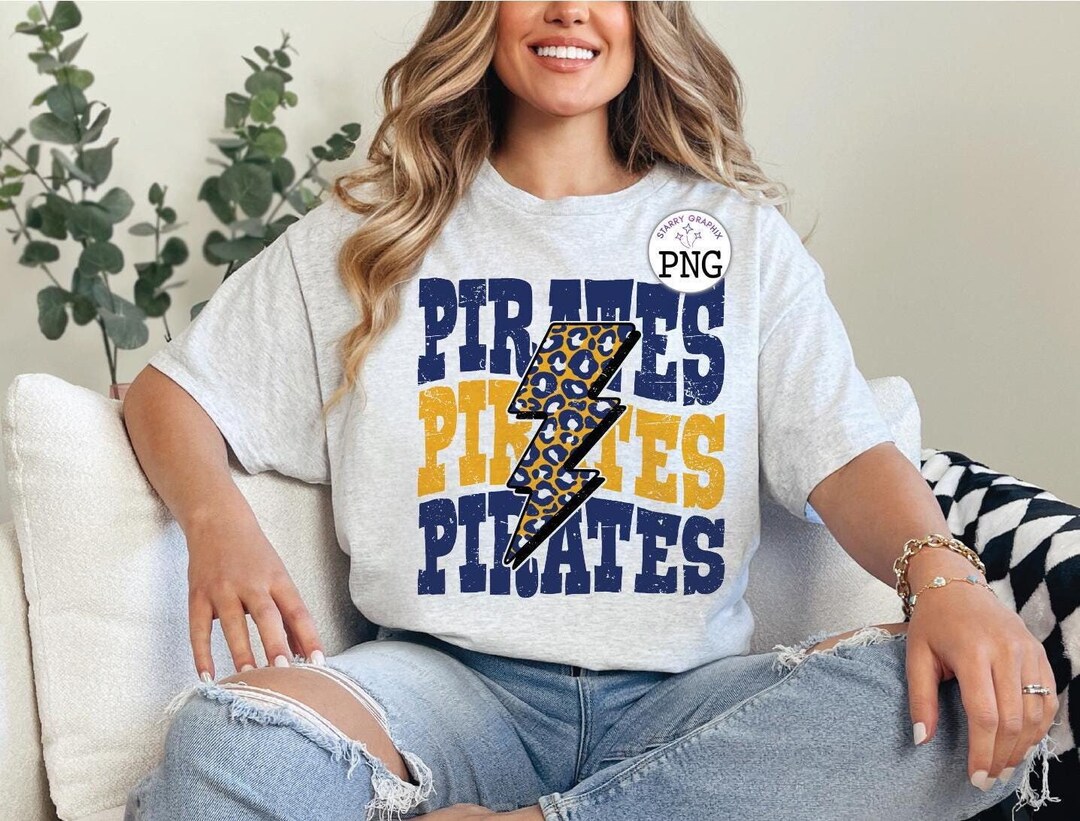 Pirates PNG Image, Mascot Name School Spirit, Blue Gold Leopard ...