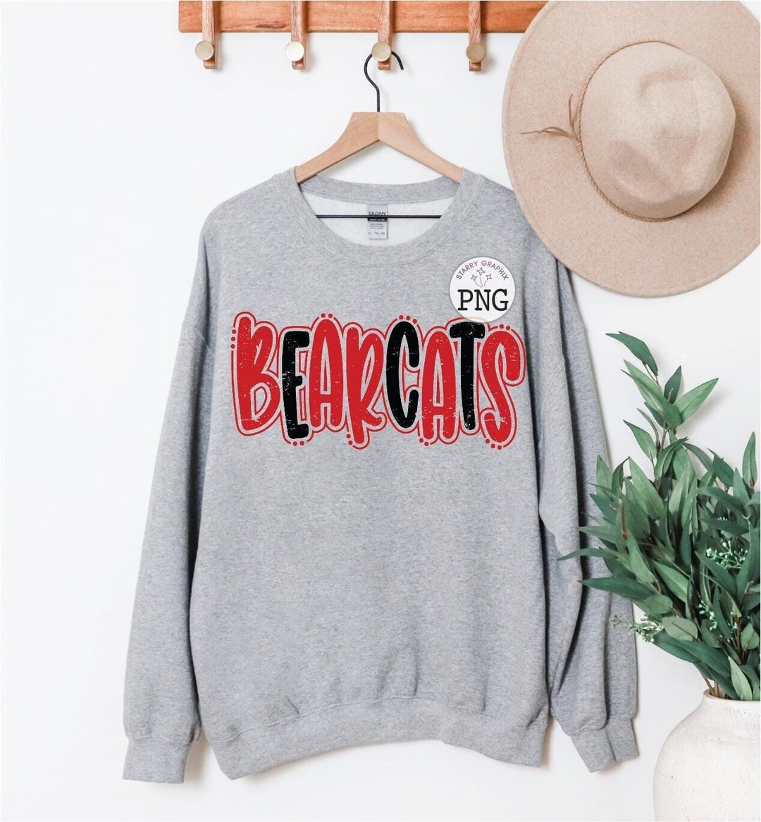 Bearcats PNG Image, Mascot Name Bearcats Red Black Doodle Design ...