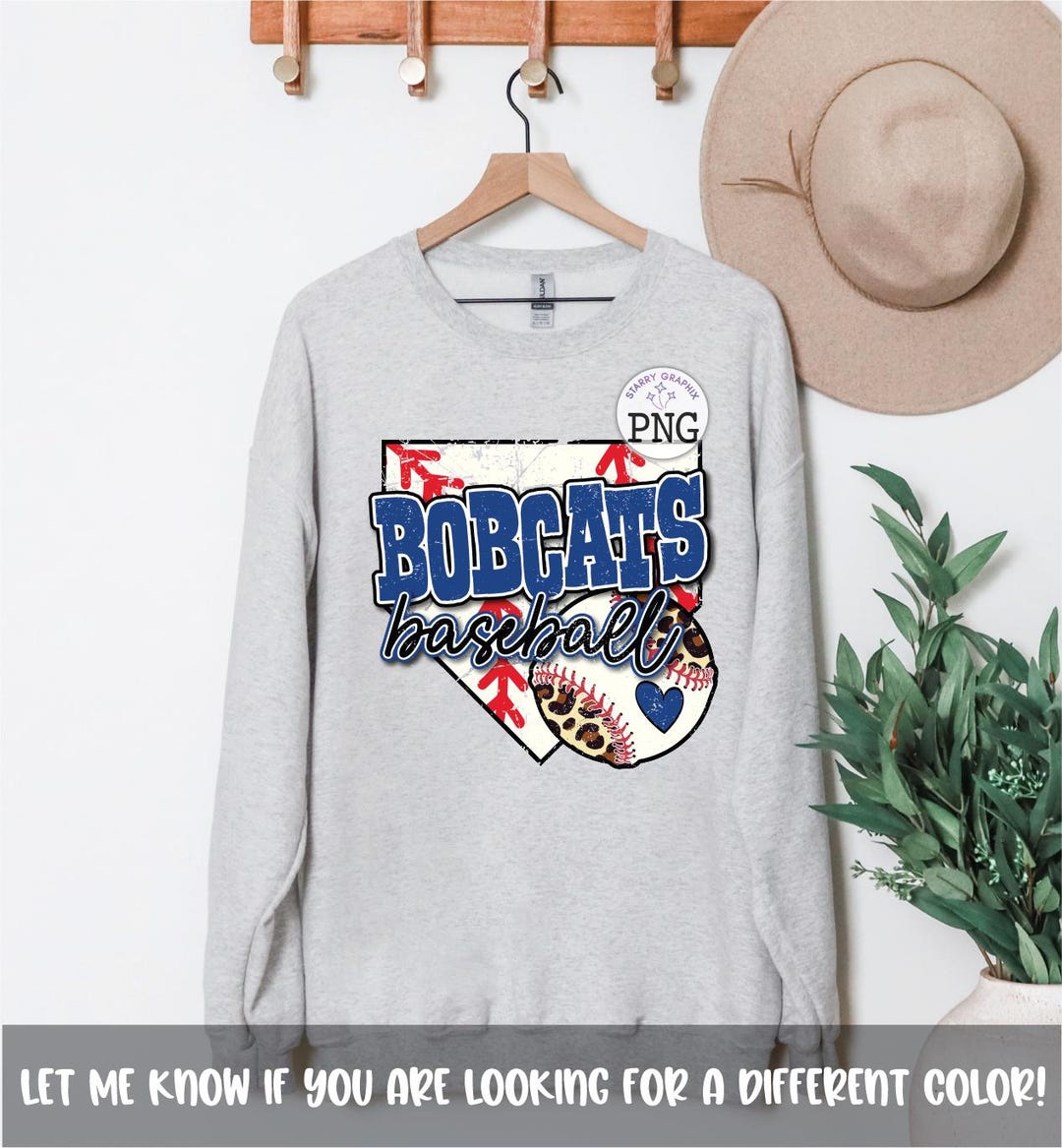 Bobcats PNG Image, Mascot School Spirit Baseball Bobcats Blue Design ...