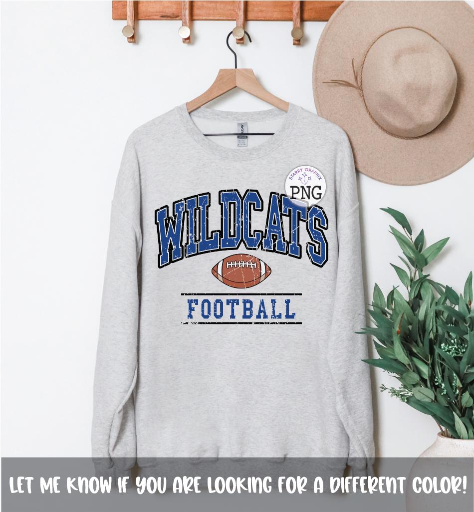 Wildcats Football PNG Image, Football Wildcats Mascot Blue Varsity ...