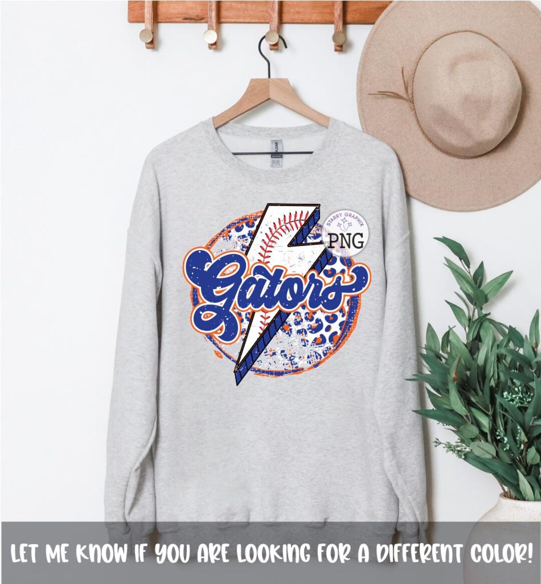 Gators PNG Image, Baseball Gators Blue Orange Mascot Lightning Bolt ...
