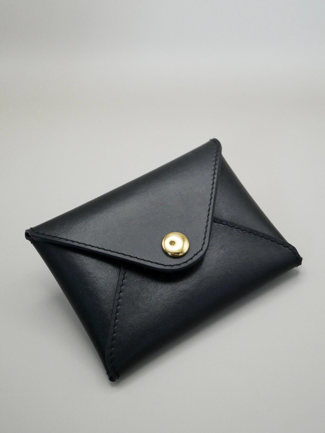 Handmade in London: Black Envelope Wallet - Plant-based, Plastic-free ...