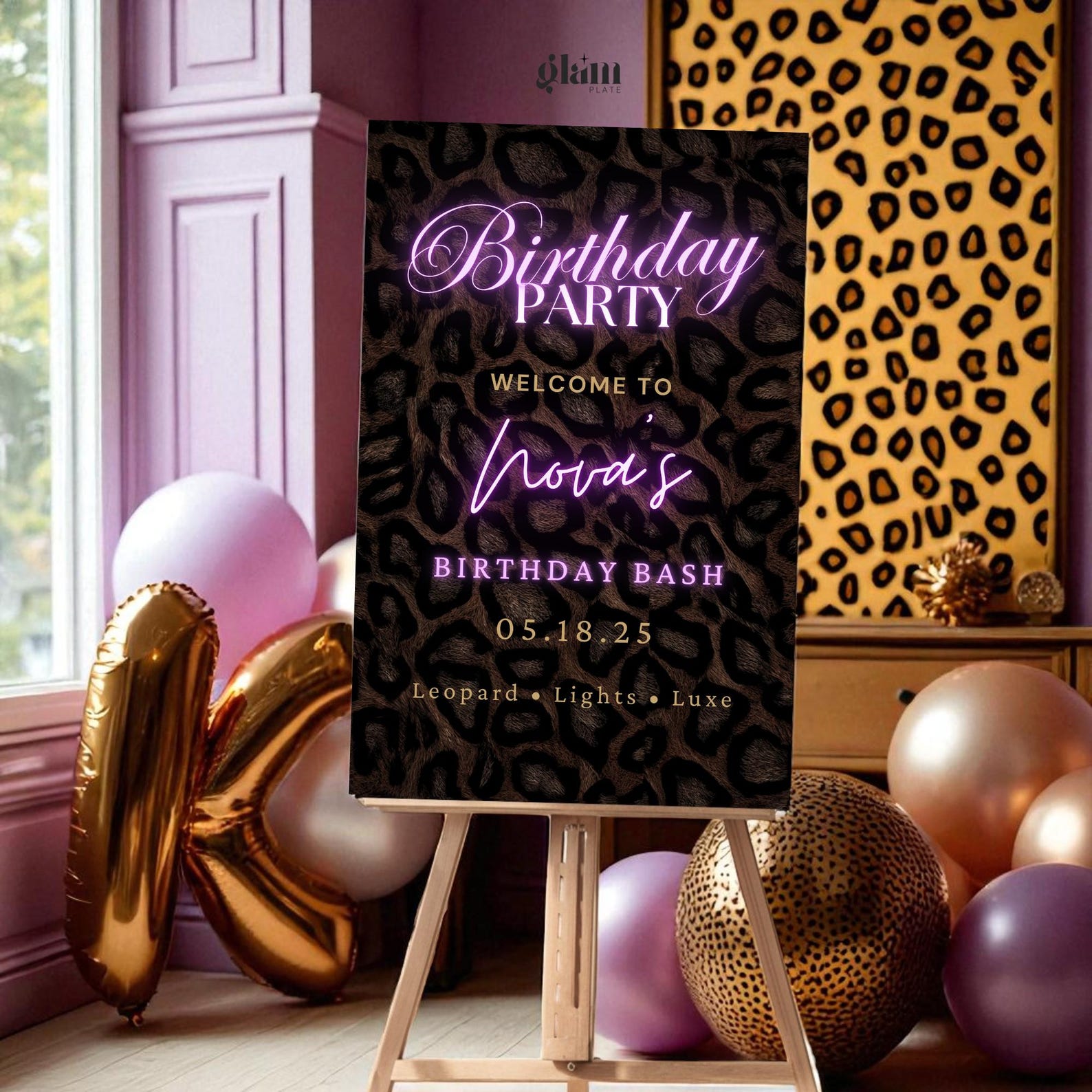 Leopard Purple Welcoming Template,big Mama's Themes Leopard Printful ...