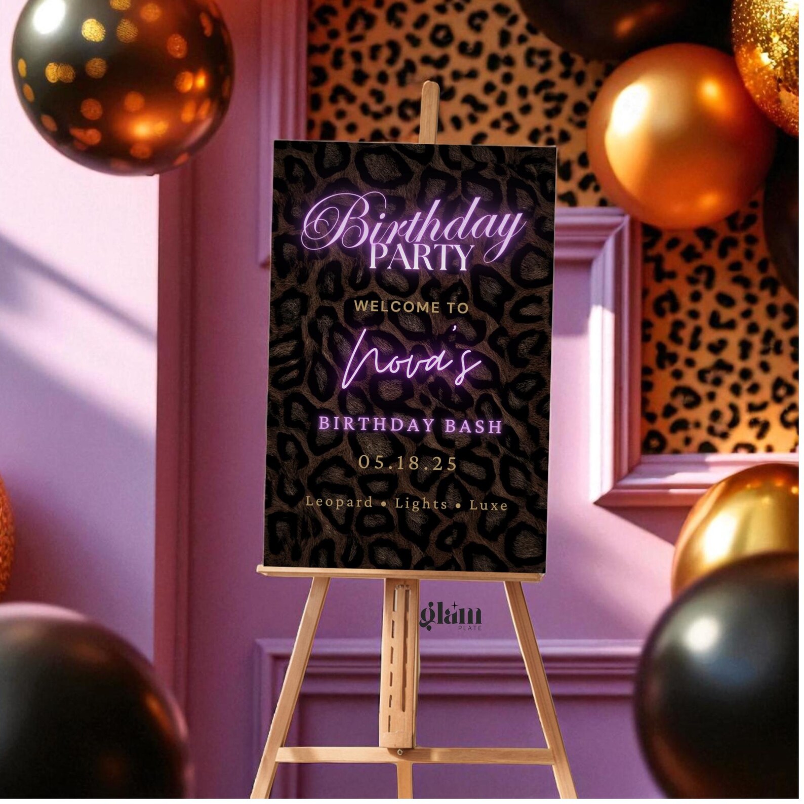 Leopard Purple Welcoming Template,big Mama's Themes Leopard Printful ...