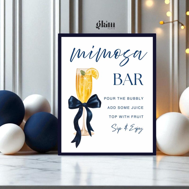 Mimosa Bar Menu - Etsy