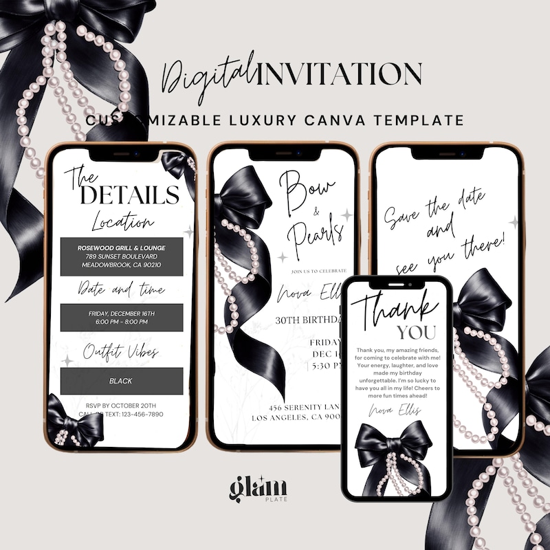 Chanel Bow Invitation - Etsy