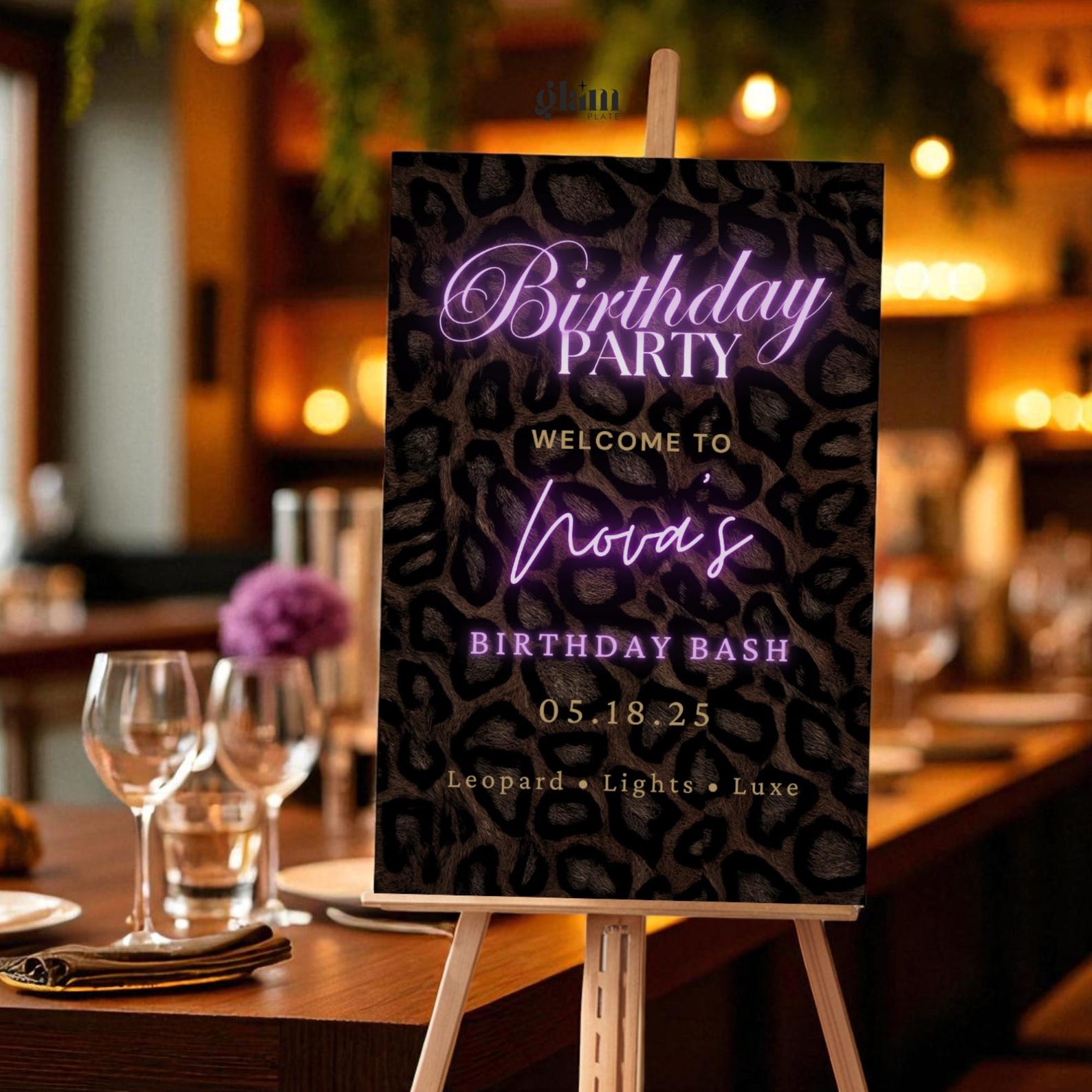 Leopard Purple Welcoming Template,big Mama's Themes Leopard Printful ...