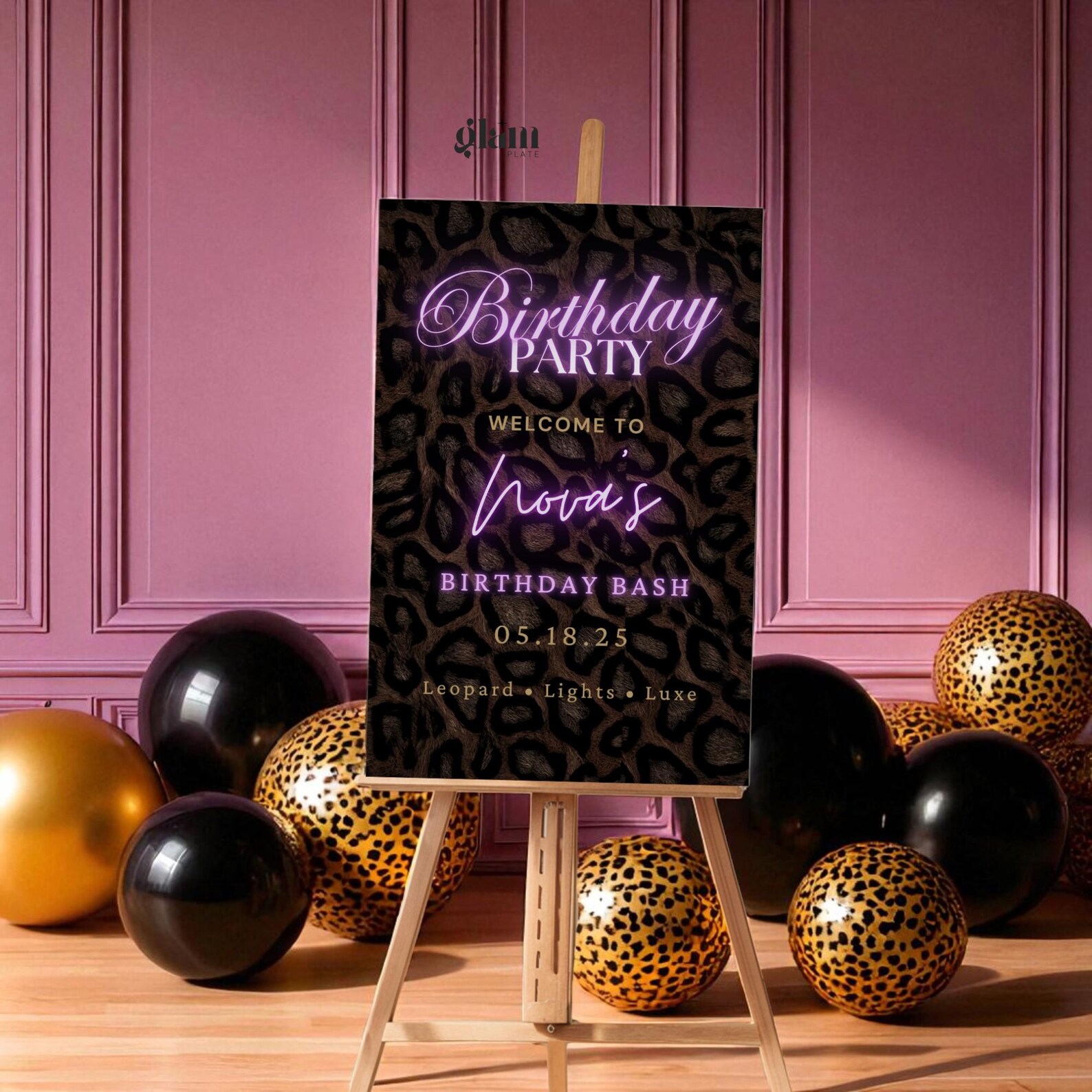 Leopard Purple Welcoming Template,big Mama's Themes Leopard Printful ...