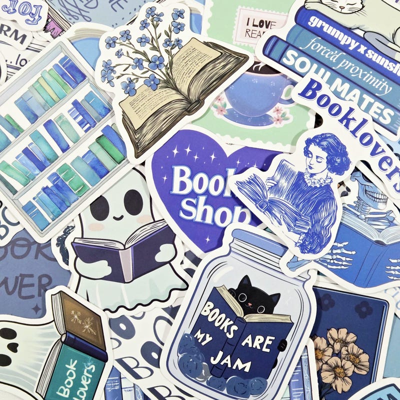 Bookish Stickers - Etsy