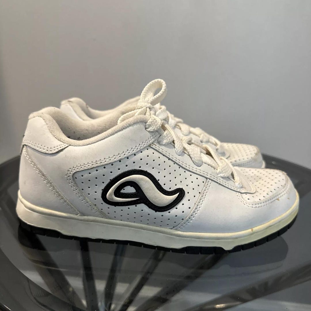 Vintage Adio Skate Shoe Rare Grail Y2K Grunge White Leather Mens Size 7 ...