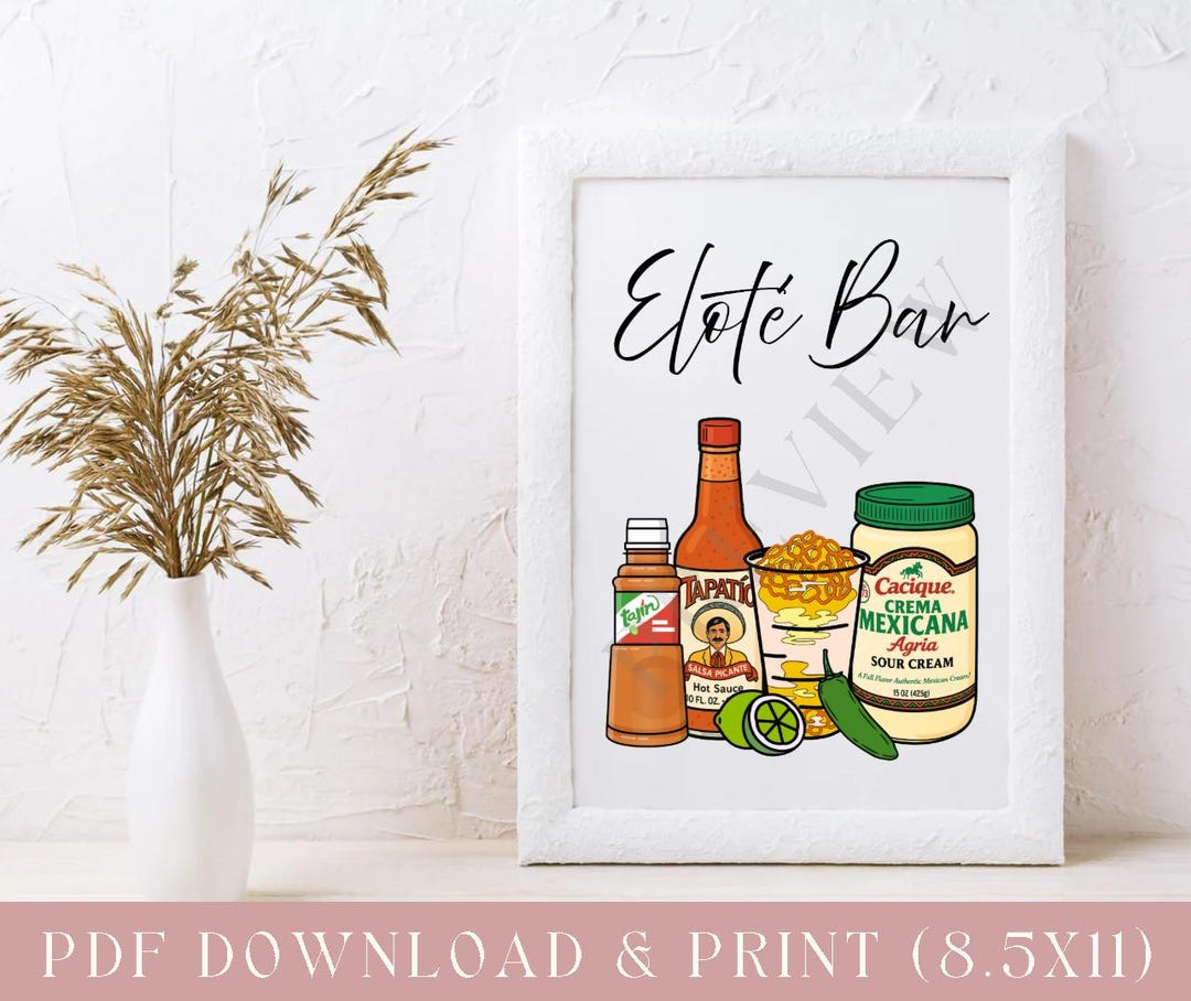 Elote Bar Sign| Corn Bar Sign| Street Corn Sign| Mexican Corn Sign ...