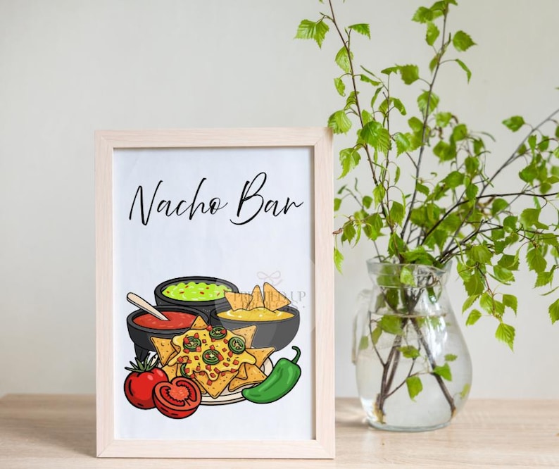 Nacho Bar Sign| Chips & Queso Bar Sign| Nachos Sign | DIGITAL DOWNLOAD ...