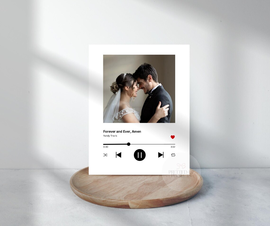 Printable Spotify Photo Template | Valentines Day Gift | Couples Gift ...