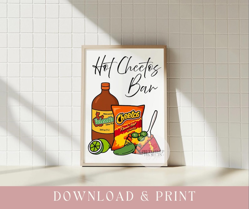 Hot Cheetos Bar Sign| Chip Bar Sign | Snack Bar Sign |DIGITAL DOWNLOAD ...