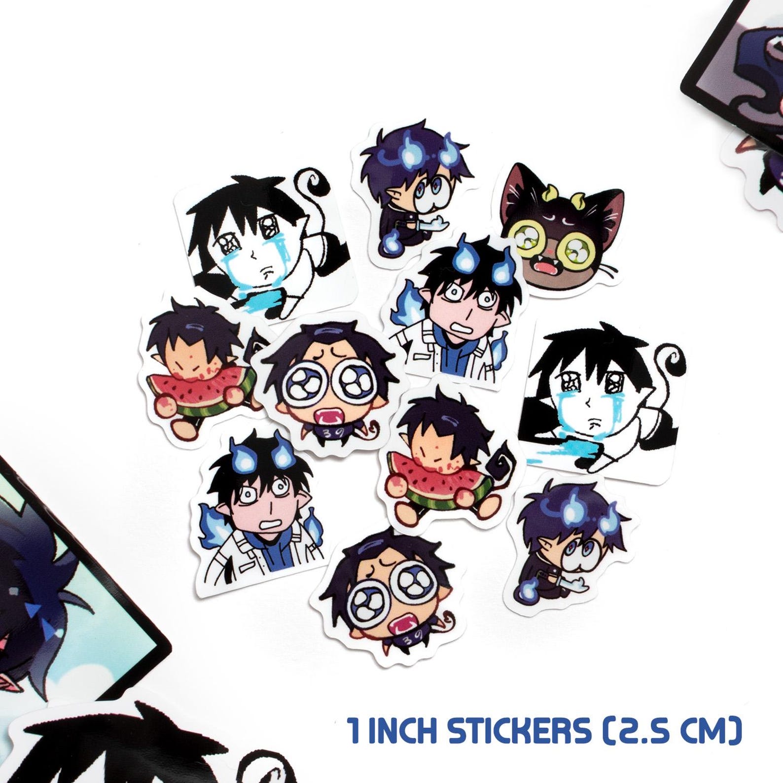 Rin Okumura MINI 1" Stickers Blue Exorcist Set of 9 - Etsy