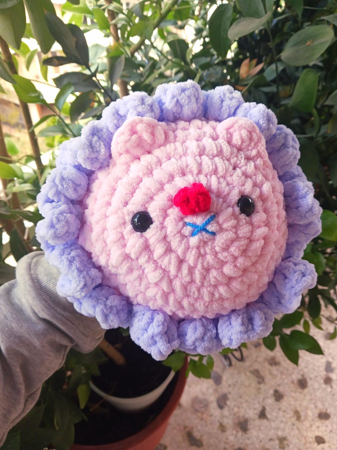 Cute Crochet Clown Loaf Cat Plushie, Crochet Cat, Amigurumi Cat, Clown ...