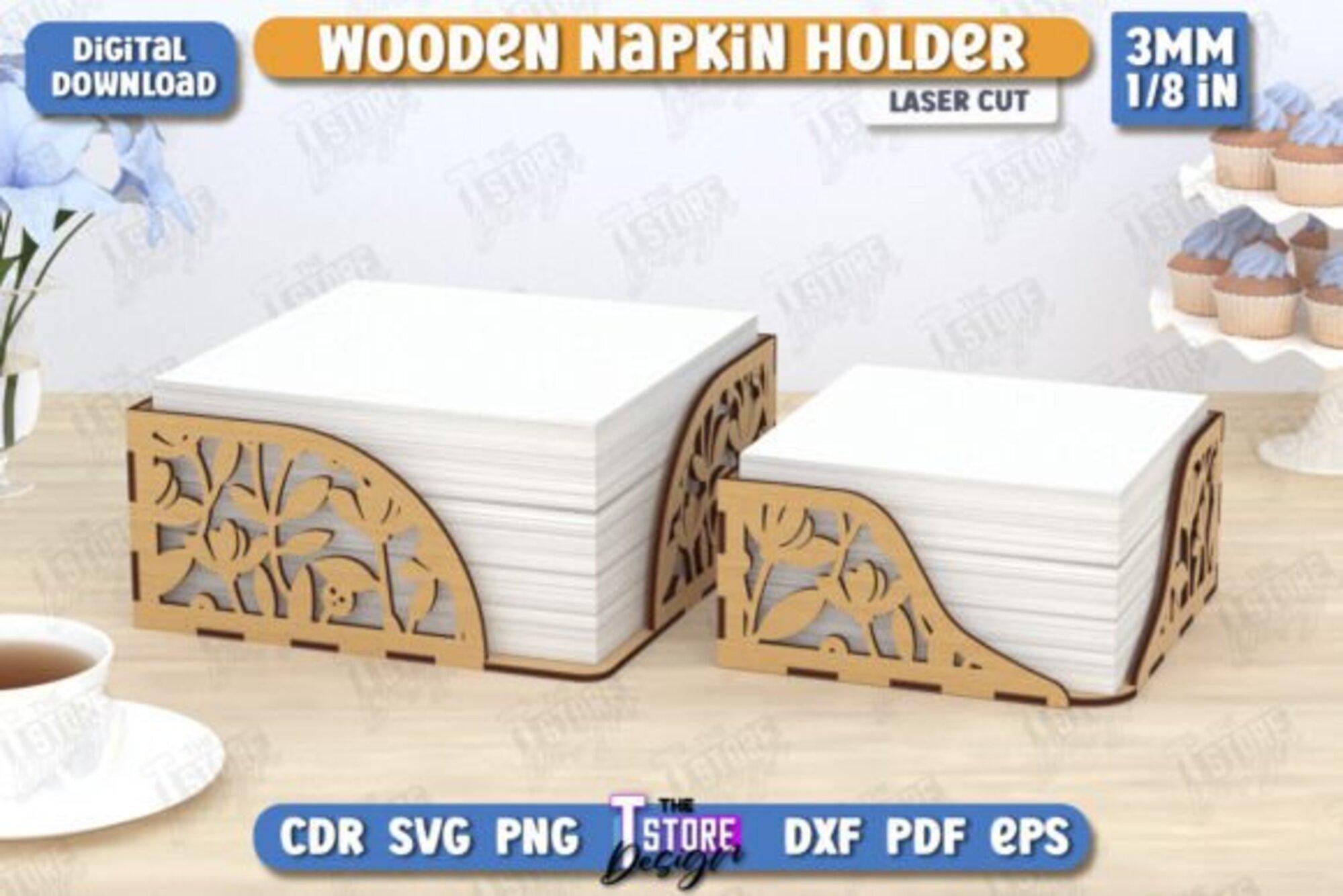 Napkin Holder Laser Cut SVG Bundle | Napkin SVG Design | Laser Cut File ...