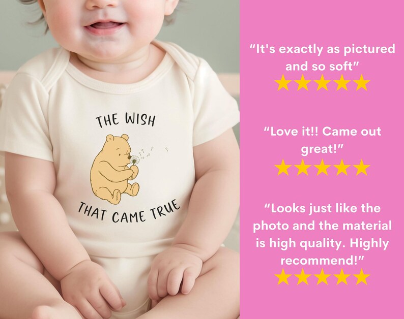 Baby Announcement Onesie Rainbow Baby the Wish That Came True Bodysuit ...