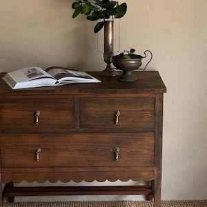 Vintage Scallop Dresser Made From Silky Oak - Etsy