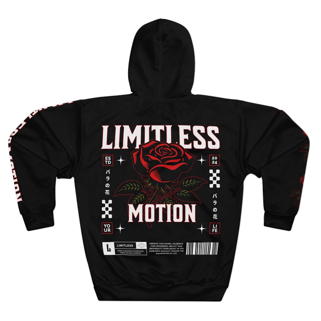 Limitless Motion Unisex Pullover Hoodie, Edgy Streetwear, Fashionable Gift, Comfort Casual Wear ...