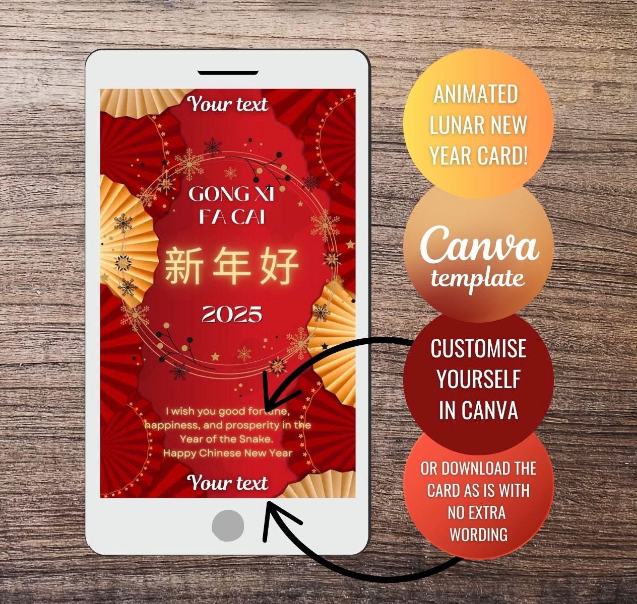 Animated Chinese New Year Card Digital Greeting for Prosperity & Joy ...