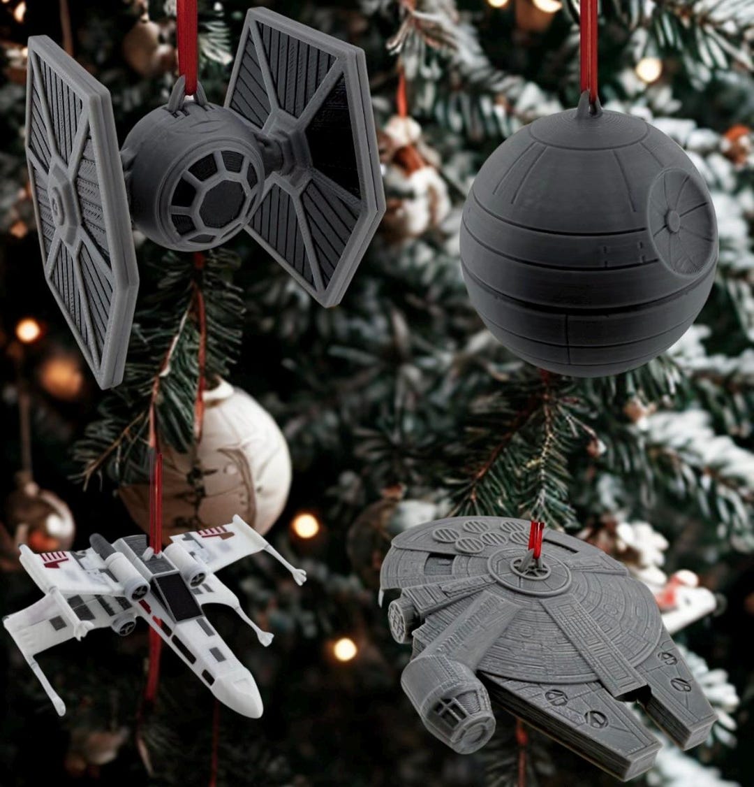 Star Wars Christmas Ornaments – 3D Printed Sci-fi Tree Decor - Etsy
