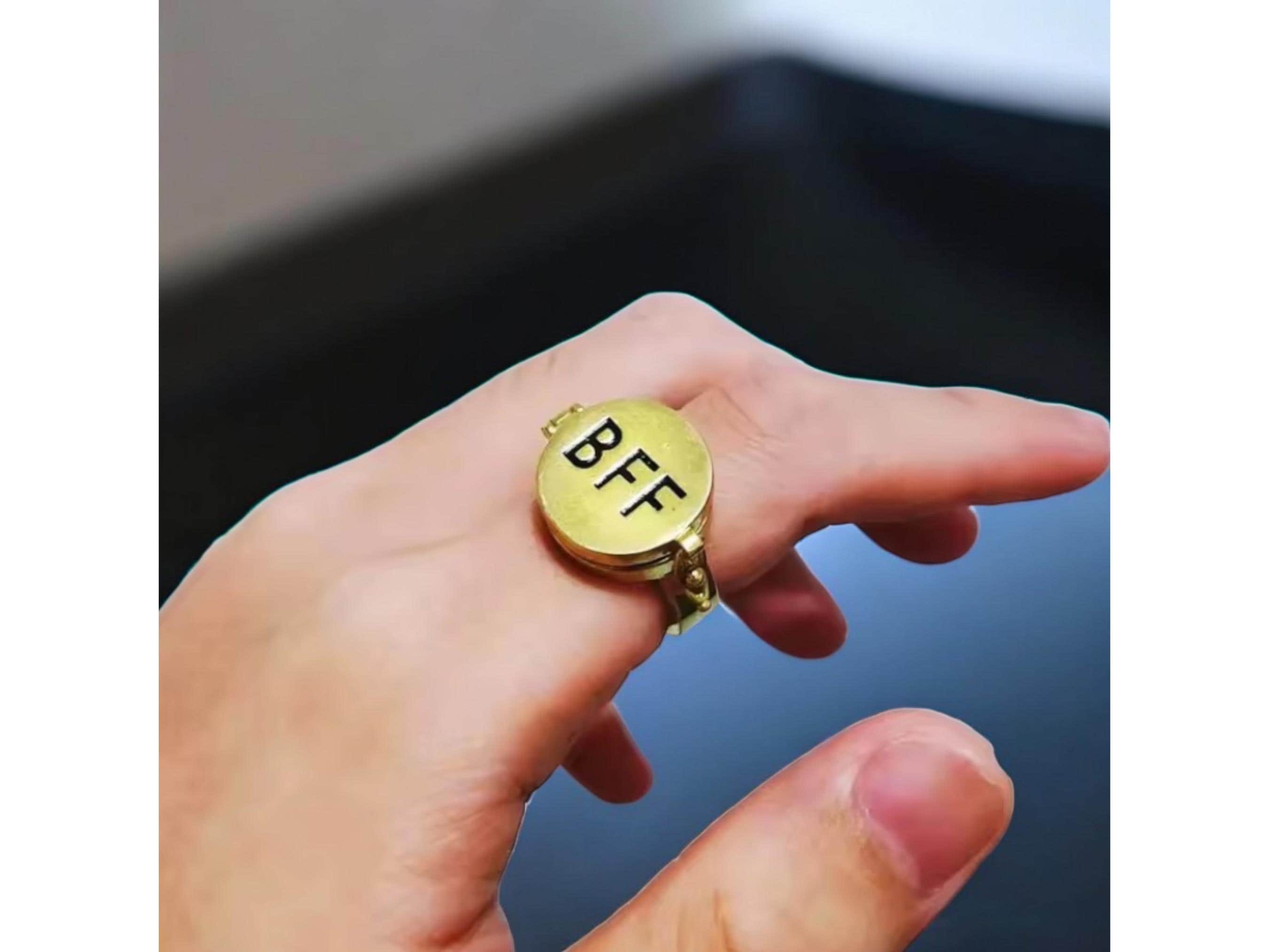 BFF Best Friends Forever Ring, Spongebob and Patrick Ring for Bestie ...