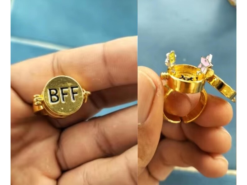BFF Best Friends Forever Ring, Spongebob and Patrick Ring for Bestie ...