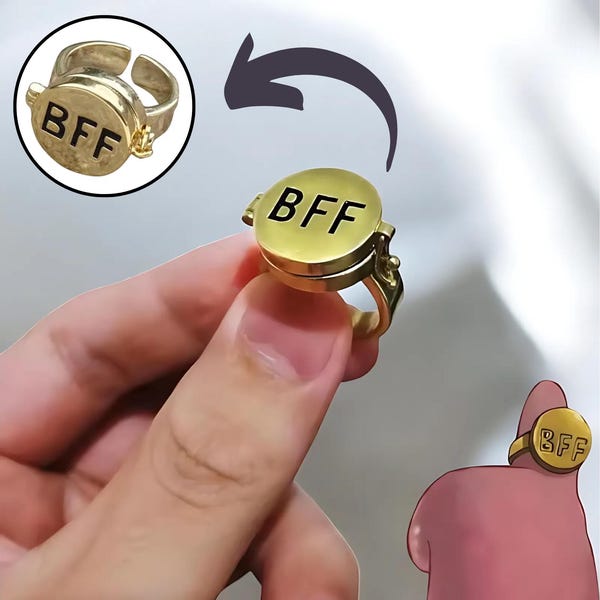 Spongebob Best Friends Forever Ring - Etsy