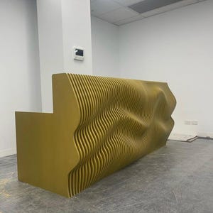 Wavy Gold Reception Desk - Etsy