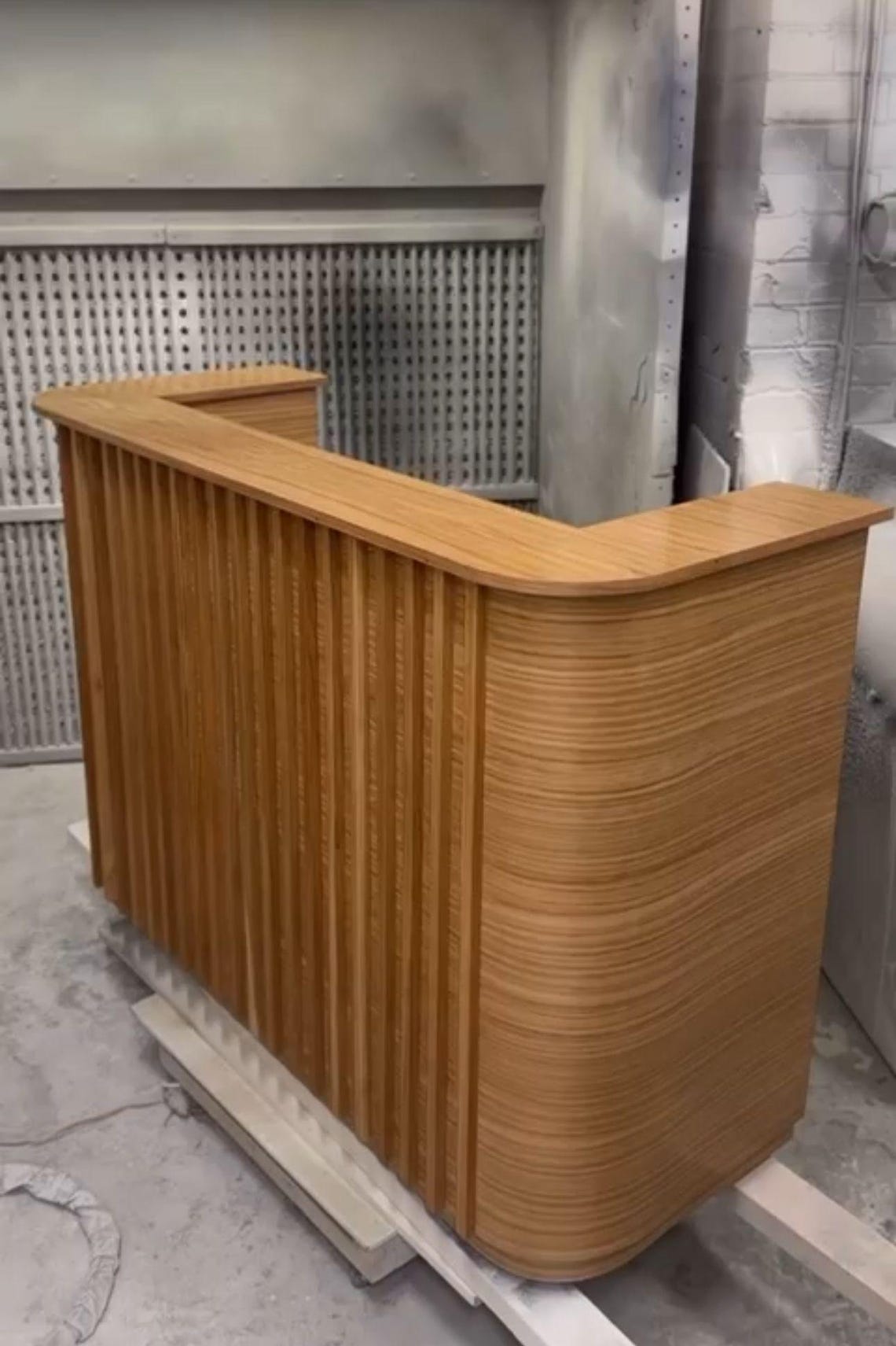 Modern Fluted Front Counter - Etsy