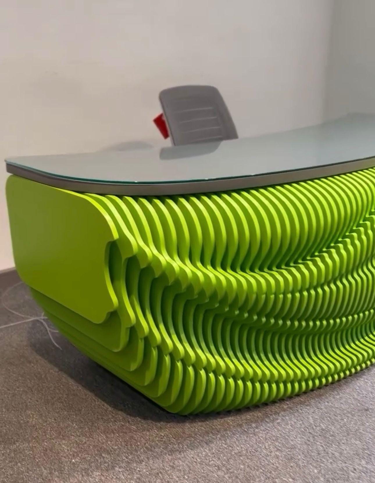 Wave-design Reception Desk - Etsy