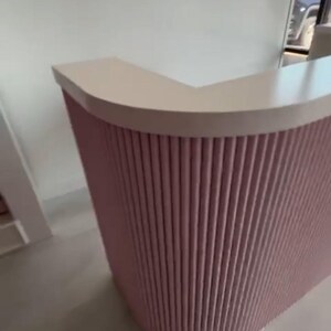 Luxury Blush Pink Reception Desk – Modern Salon & Boutique Counter - Etsy