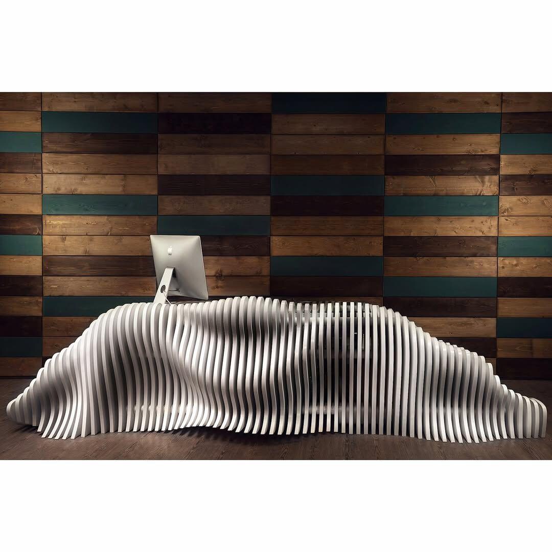 Sculptural Wave Reception Desk - Etsy