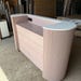 Blush Pink Curved Reception Desk With Fluted - Etsy