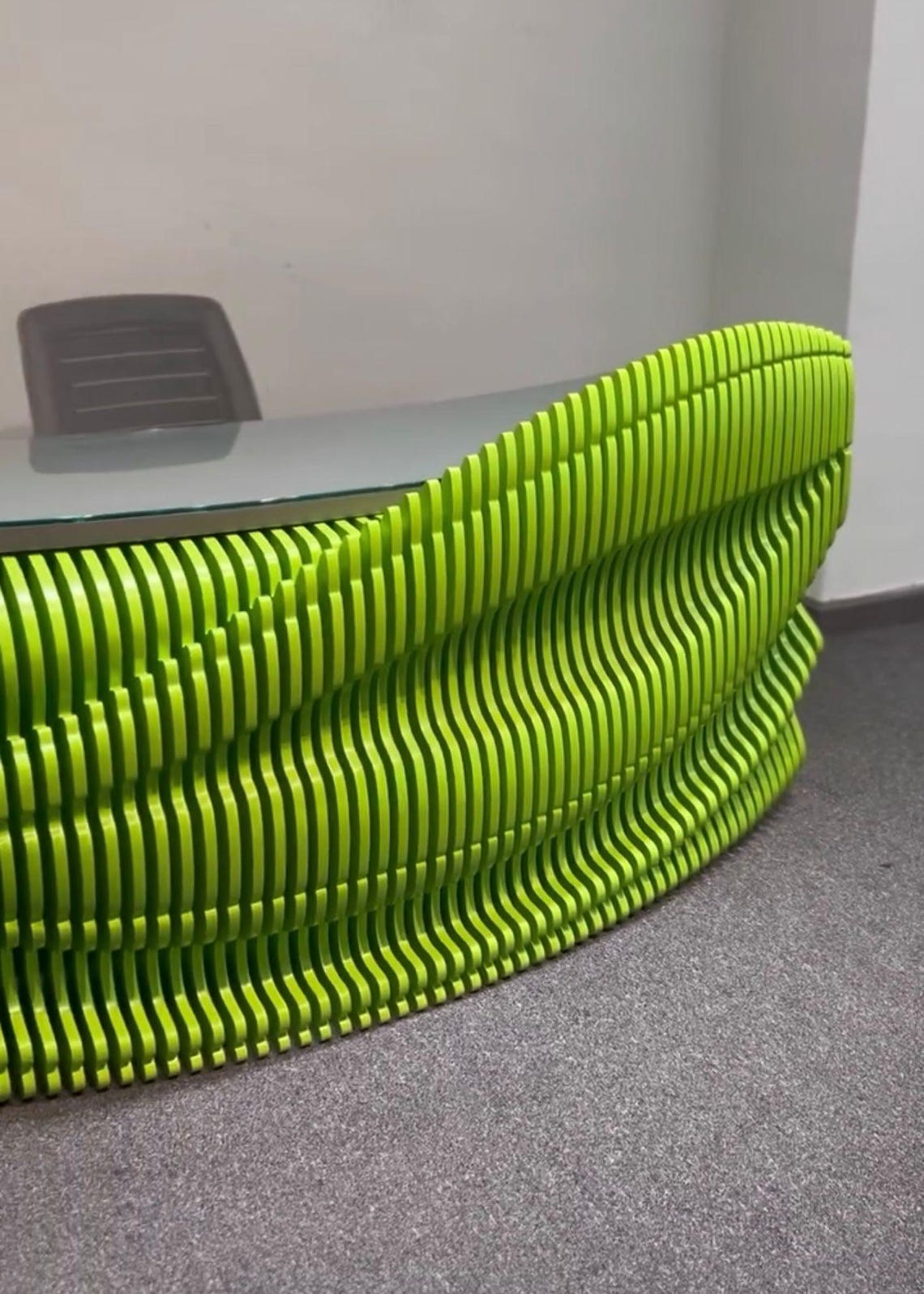 Wave-design Reception Desk - Etsy