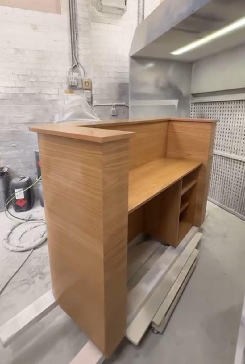 Modern Fluted Front Counter - Etsy