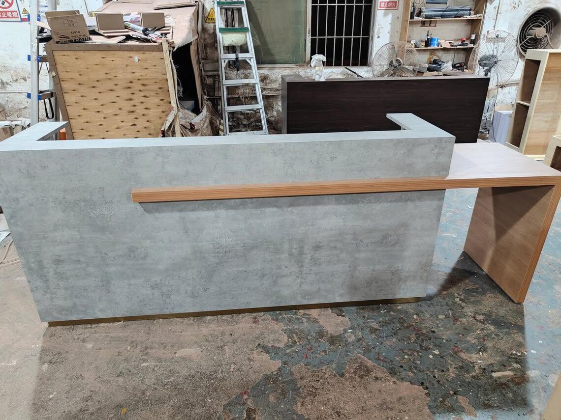 Modern Industrial Reception Desk - Etsy