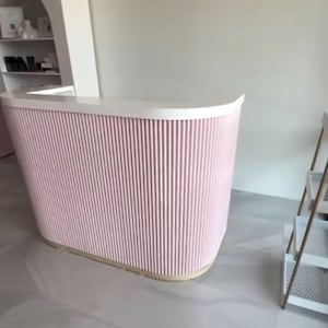 Luxury Blush Pink Reception Desk – Modern Salon & Boutique Counter - Etsy
