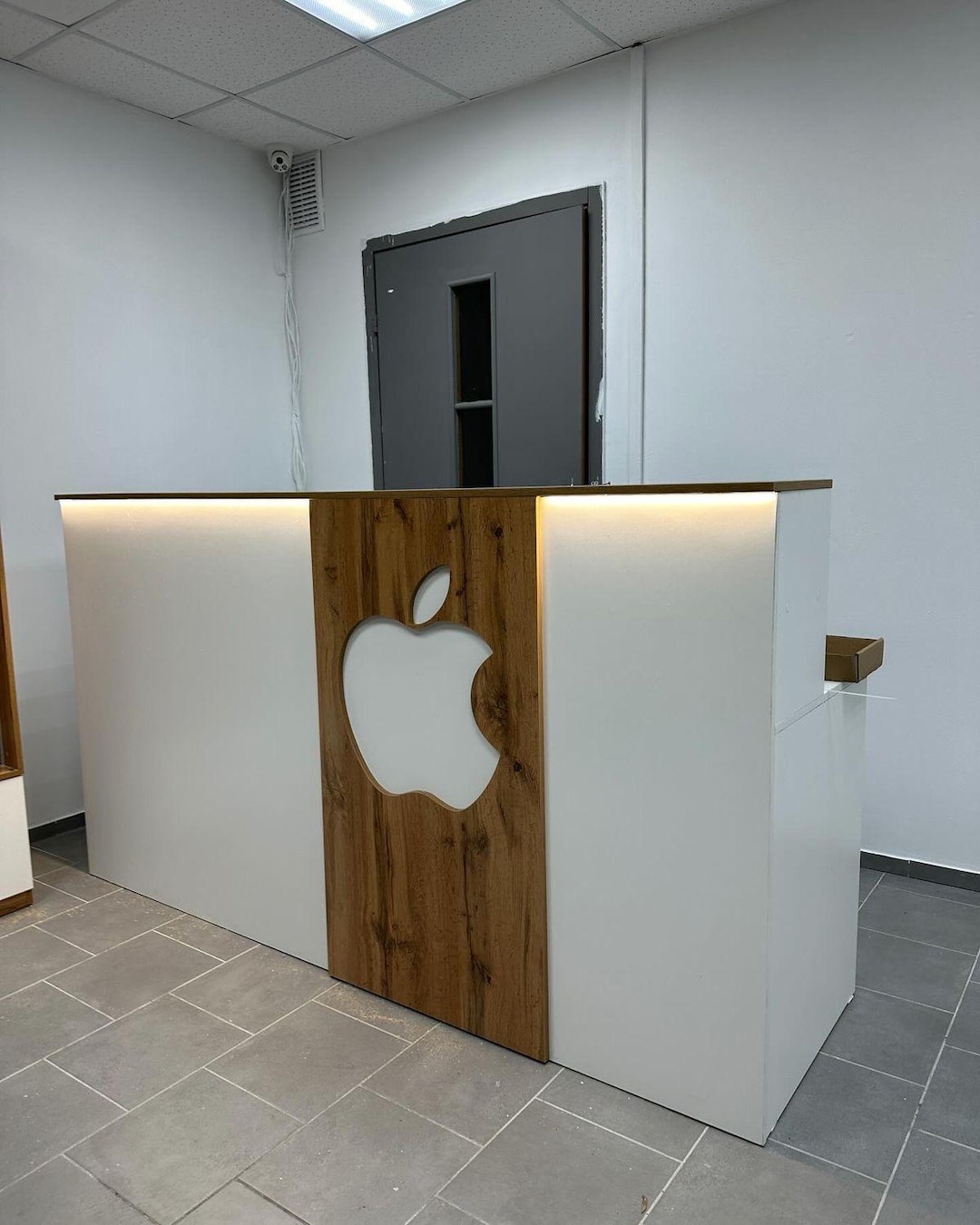 Modern Reception Desk With Apple Logo - Etsy