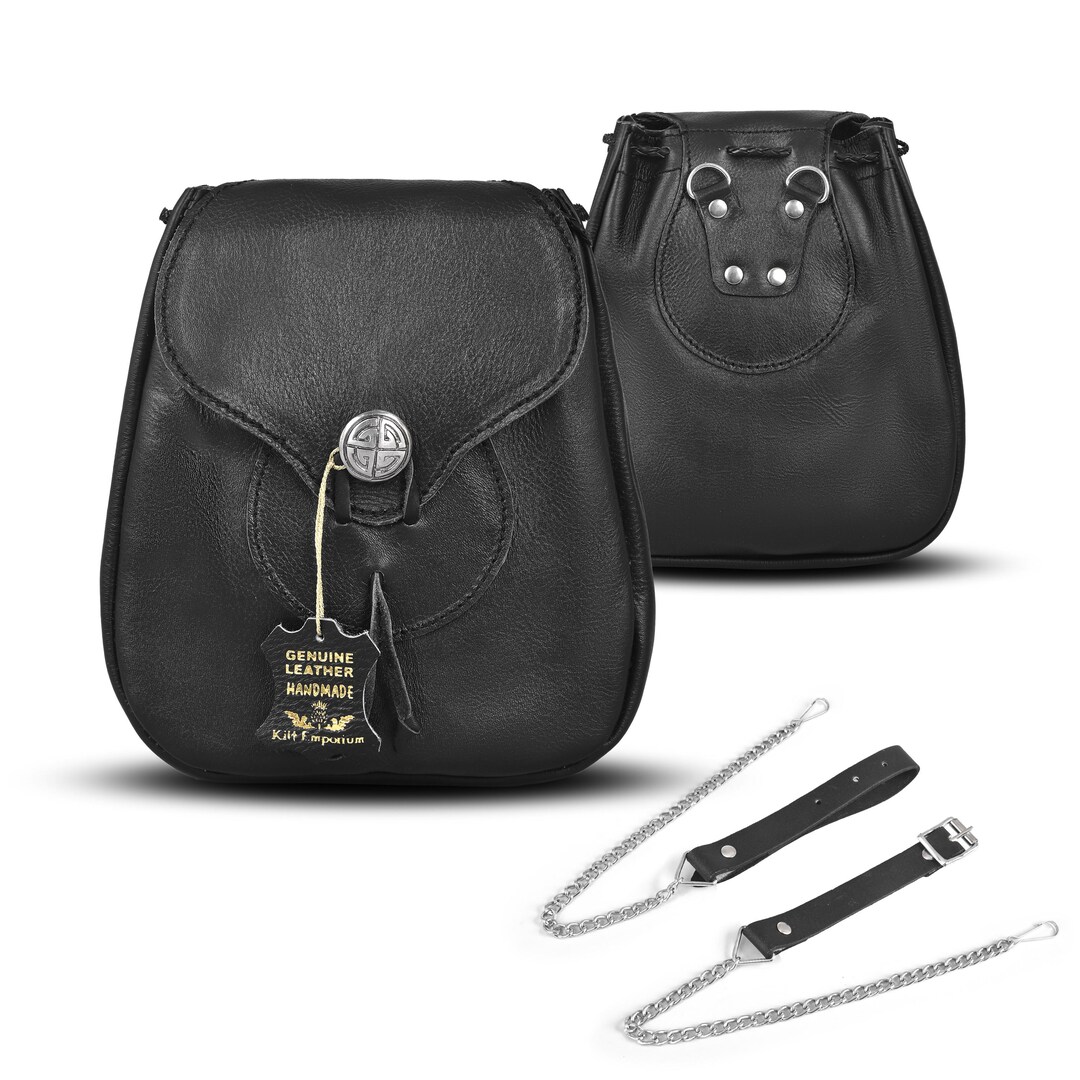 Rob Roy Leather Sporran: Scottish Kilt Waist Bag With Pewter Closure - Etsy
