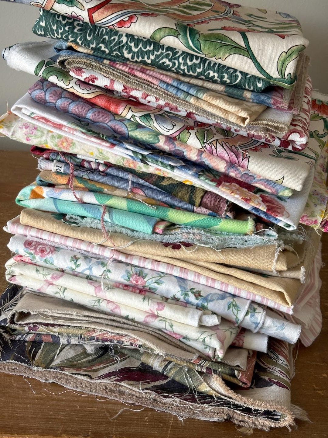 Huge Lot 6.75lbs Vintage Designer Fabric Lot Destash Cutter Squares ...