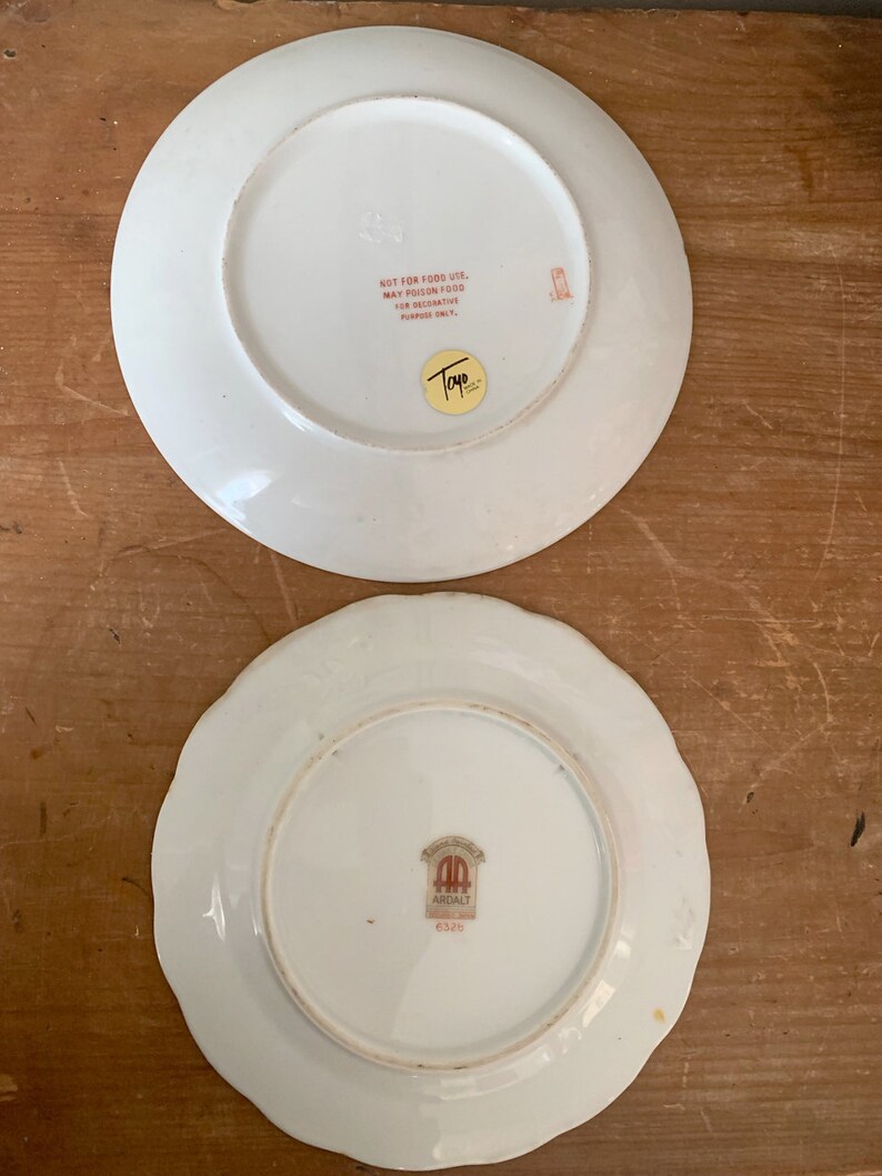 Vintage Decorative Plates Toyo Painted Roses Ardart Occupied Japan ...