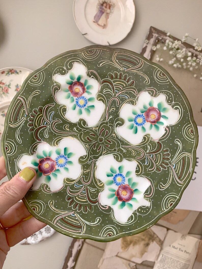 Vintage Decorative Plates Toyo Painted Roses Ardart Occupied - Etsy