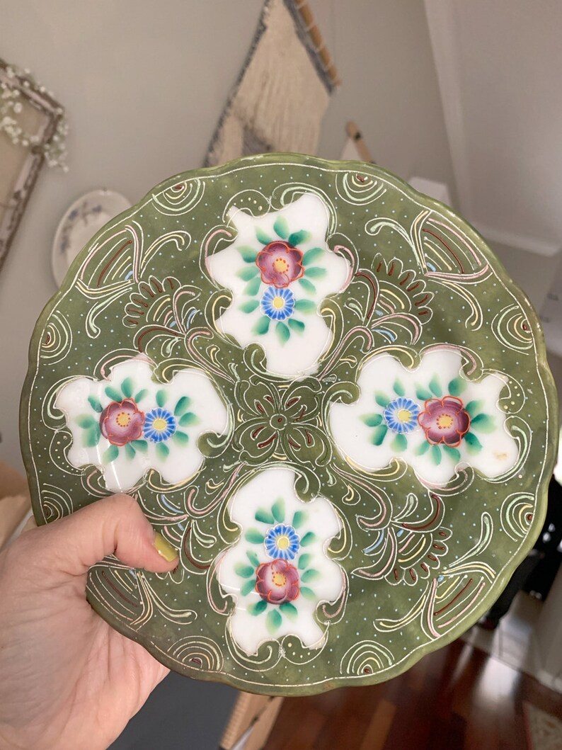 Vintage Decorative Plates Toyo Painted Roses Ardart Occupied - Etsy