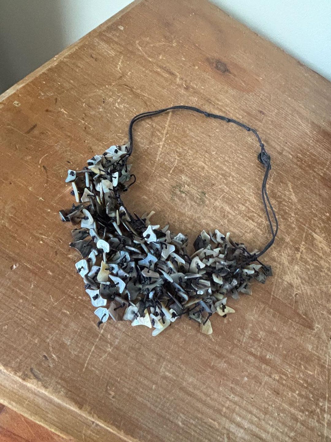 Vintage Shell Bib Cluster Statement Necklace Beach Boho Bohemian Style ...