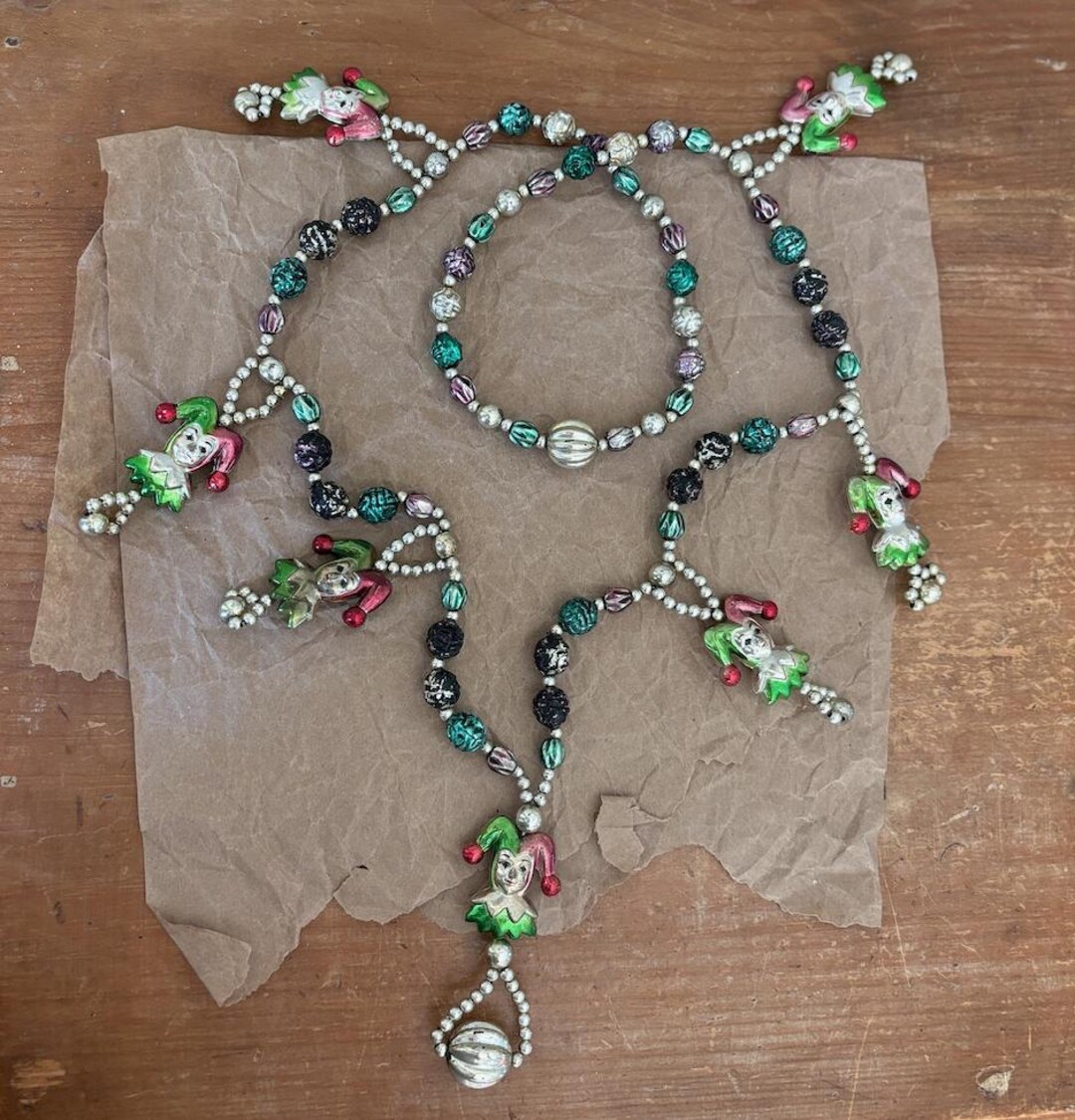 Vintage Plastic Mardi Gras Beads Unusual Jewelry Jester Statement ...
