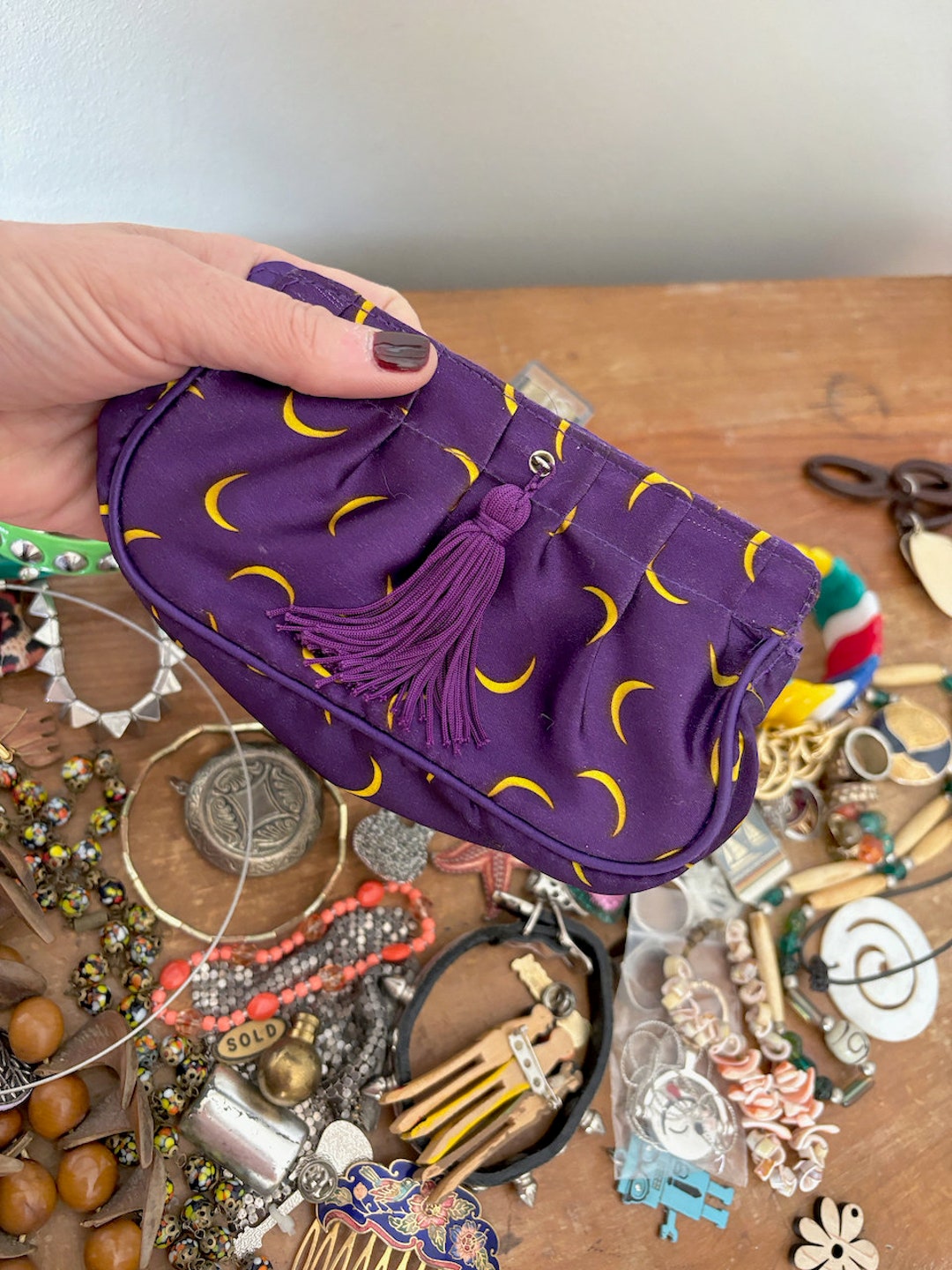 Junk Drawer Lot Jewelry Misc Vintage Bits Destash Harvest Crafting ...